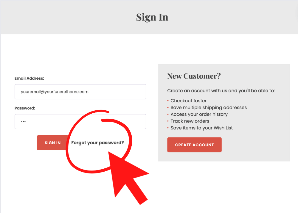 Website Guide: Reset Your Password - Reflections Urns & Memorials Website Guide: Reset Your Password - Reflections Urns & Memorials
